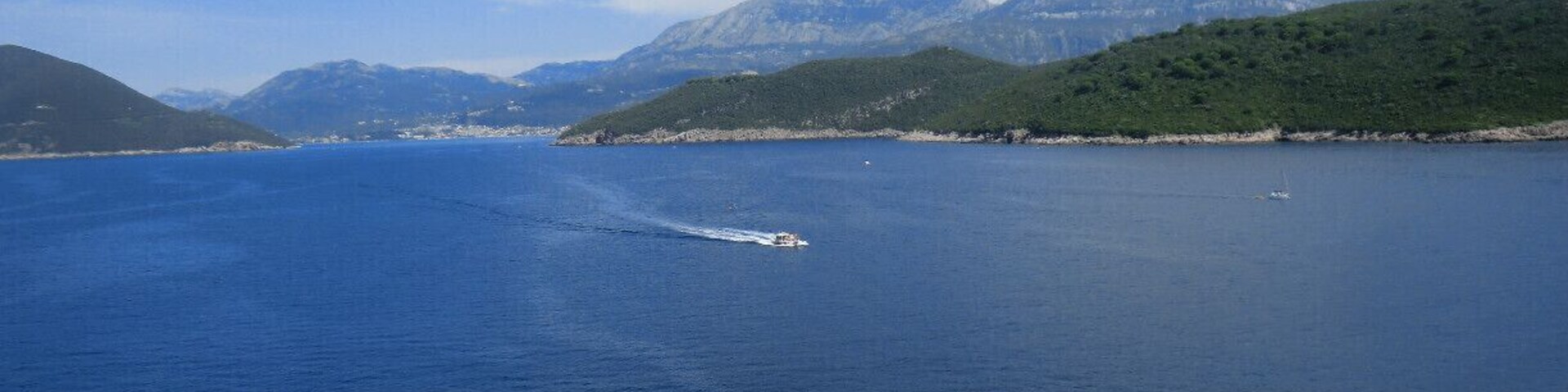 View from the fortress in Mamula island.
From Herceg Novi, we took one of the small boats leaving the harbour for an excursion to Mamula island, blue cave, and some of the beaches in Lustica peninsula (usually it is Zanjice).
Boat tours (or kayak tours) can be booked at the stands in the harbour the evening before, or directly at the boat in the morning (be at the harbour before 9 a.m. or before 10 a.m.).
#beach