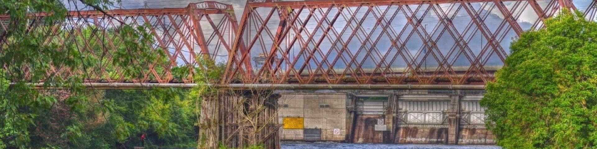 Another cool photo I took at the park here of this old run down train bridge!