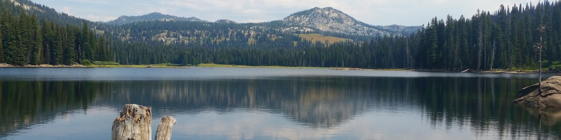 Nice hike to beautiful Boulder Lake with Buckhorn Mountain in the background.