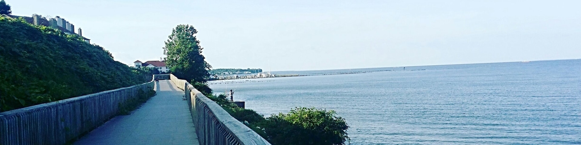Boardwalk along the Chesapeake Bay.