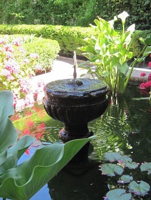 The Courtyard of the Orange Trees in Palace Viana. The fountain is in a pool of water plants and fish. Originally the Arabic kitchen garden, it was the entrance to the palace in the 15th century. A maze garden with 100-year old orange trees can be seen in the background, another fountain is at the center of this maze.
https://davenotravels.blog/