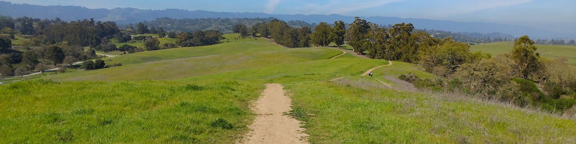 Nothing but green grass and blue skies at this Palo Alto Preserve. Parking lot full? There is some street parking towards Page Mill. #Parks