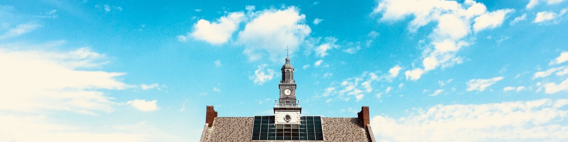 This is the iconic Tangeman University Center located in the University of Cincinnati Main Campus. 
Clear Skies and a sunny day made this photo memorable.