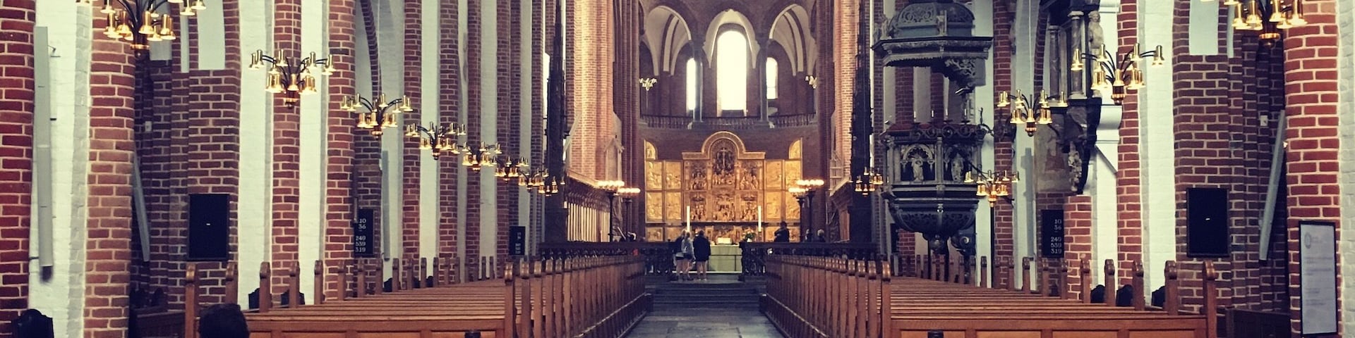 Inside Roskilde Domkirke, a UNESCO World Heritage Site